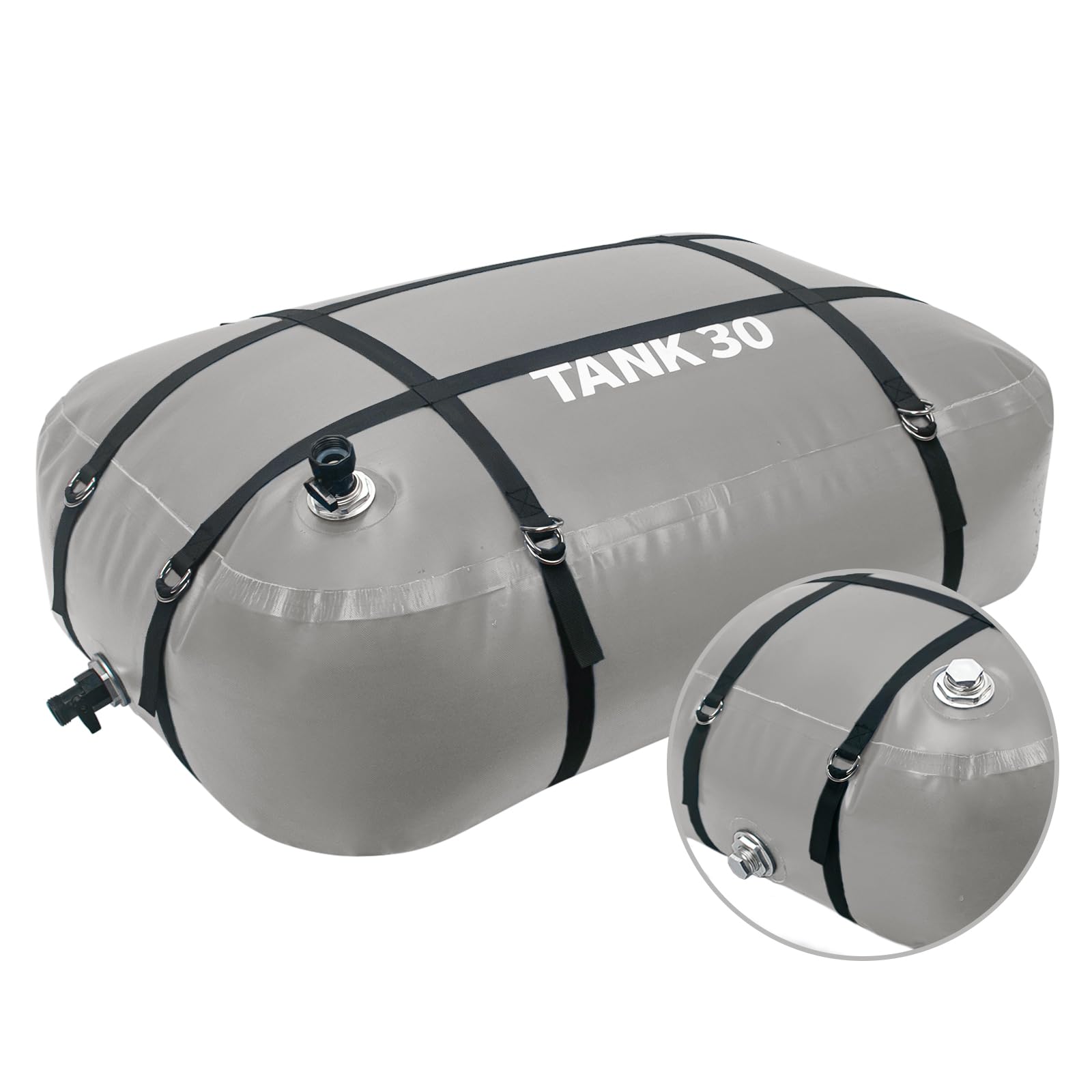 TPU Water Storage Bladder, 35 Gallon Foldable Portable Fresh Water Tank ...