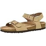 Amazon.com | CUSHIONAIRE Women's Luna Cork Footbed Sandal With +Comfort ...