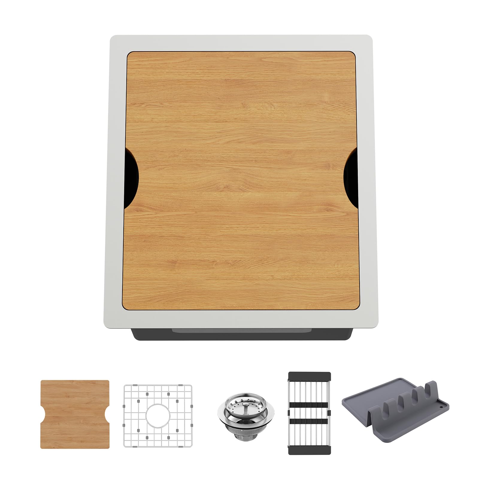 Koardink 15x17 In Stainless Steel Undermount Bar Sink Modern Single ...