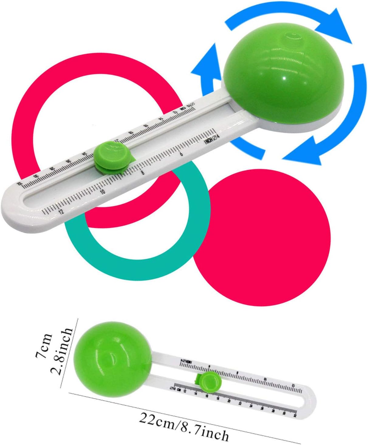 Yolistar Circular Paper Cutter, Rotary Circle Cutter Craft Supplies ...