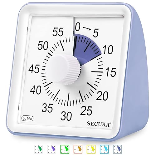 Secura 60-Minute Visual Timer, Classroom Timer, Countdown Timer for ...