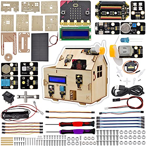 KEYESTUDIO Microbit Smart Home Starter Kit with Micro:bit V2,MakeCode ...