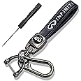 Amazon.com: YanYuPen Genuine Leather Car Keychain for Infiniti ...
