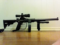 Amazon.com : SMG 22 Full Auto Belt Fed Pellet Gun : Hunting Air Guns ...