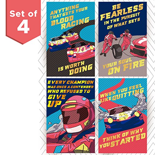 Throwback Traits Race Cars Posters For Kids With Inspirational Amp ...
