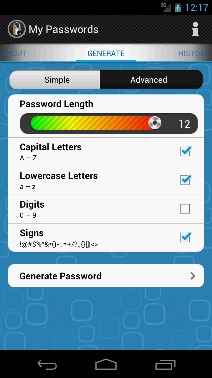 My Passwords Generator:Amazon.com:Appstore for Android
