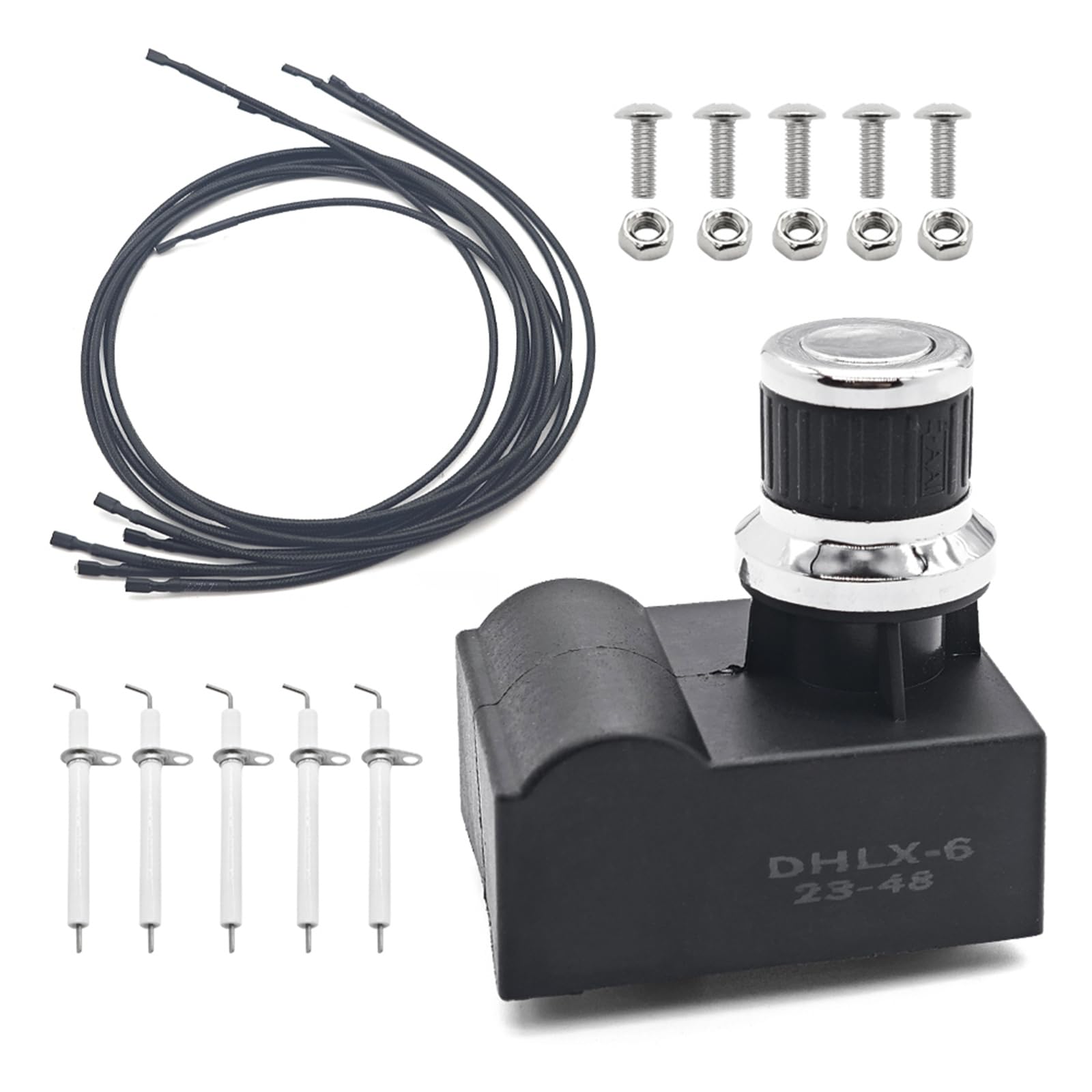 Meyffon DHL-128-6Q Grill Pulse Igniter w/Electrode Igniter Wire Kit ...