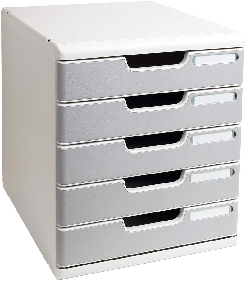 Exacompta Modulo A4 Office, 5 Closed drawers - Light Grey/Stone Grey ...