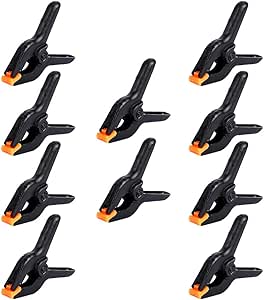 10 Packs of 3.5 inch Professional Plastic Small Spring Clamps Heavy ...