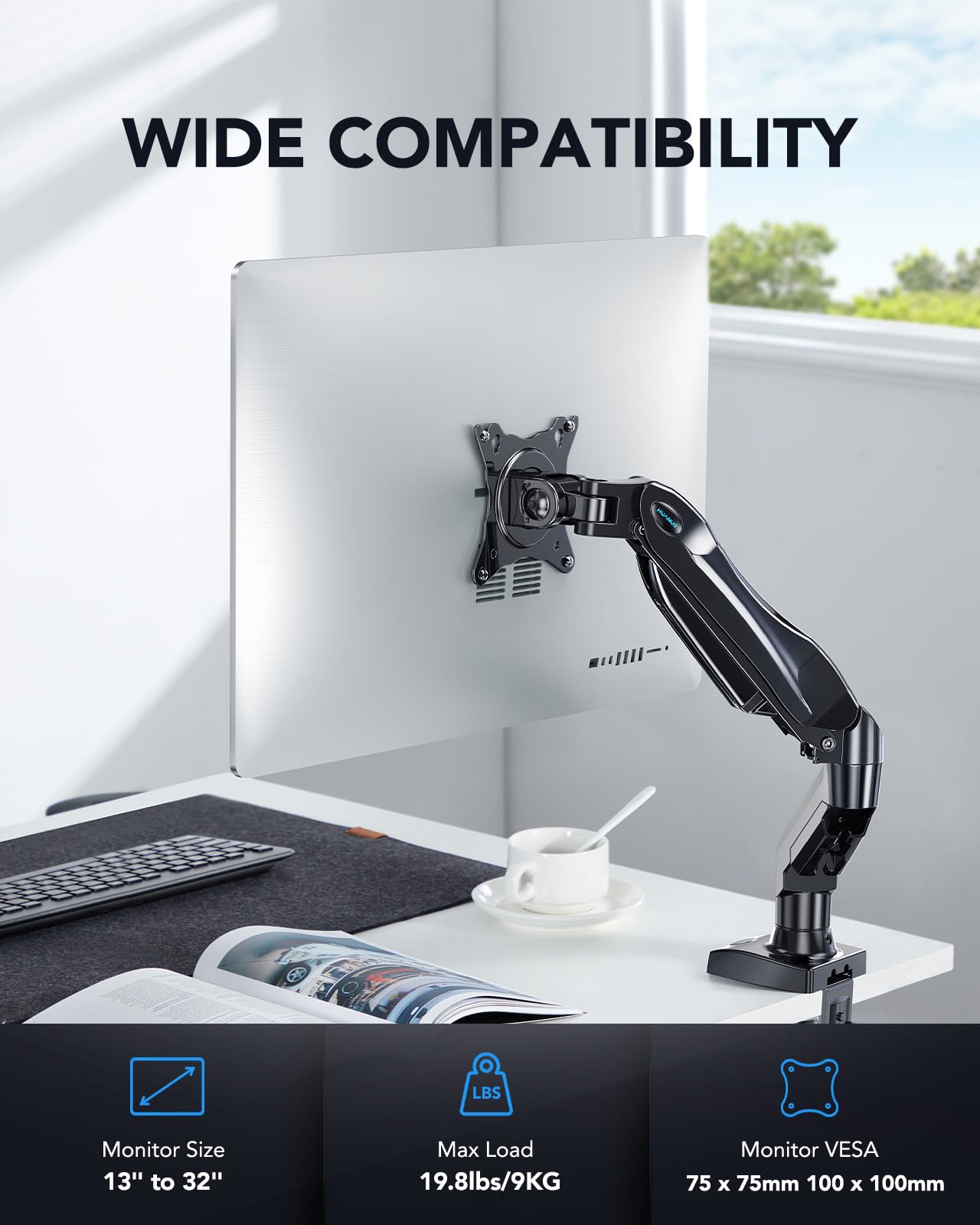 Mua HUANUO Single Monitor Mount, 13 to 32 Inch Gas Monitor Arm ...