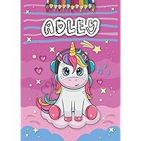 Adley: Personalized Coloring Book for Adley | Theme: Unicorn | Birthday ...