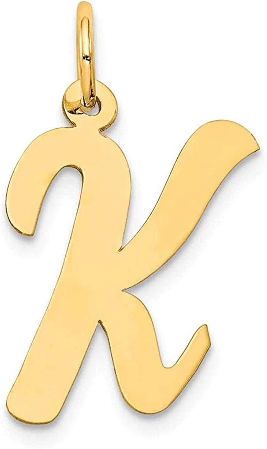 NC98 Collar con colgante de nombre de monograma inicial con letra K de ...