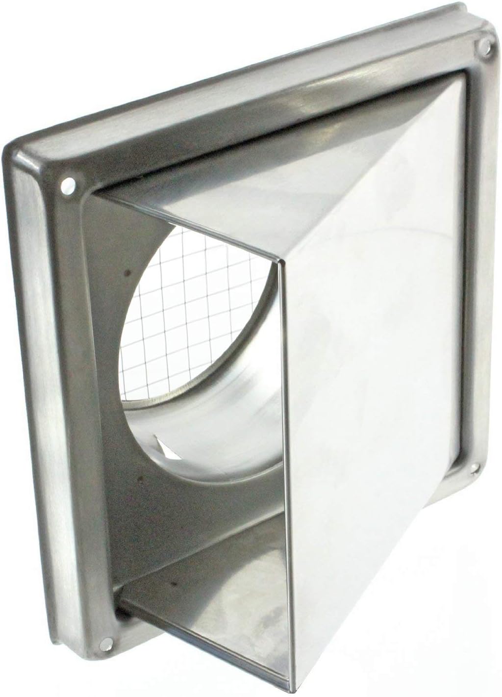 Spares2go Stainless Steel Cowled External Extractor Wall Vent Outlet ...