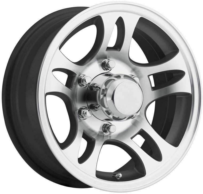 15 Inch T03 Black Machined Aluminum 6 Bolt Trailer Rim 2830 lb Capacity ...