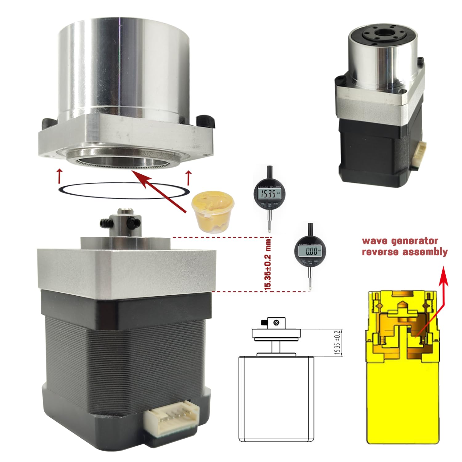 Mua Harmonic Gear Drive Reducer Small Strain Wave Gearbox Gearbox 100:1 ...