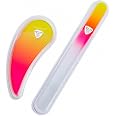 Glass Nail Files for Natural Nails 2PC Set, Comfort Ergonomic Nail ...