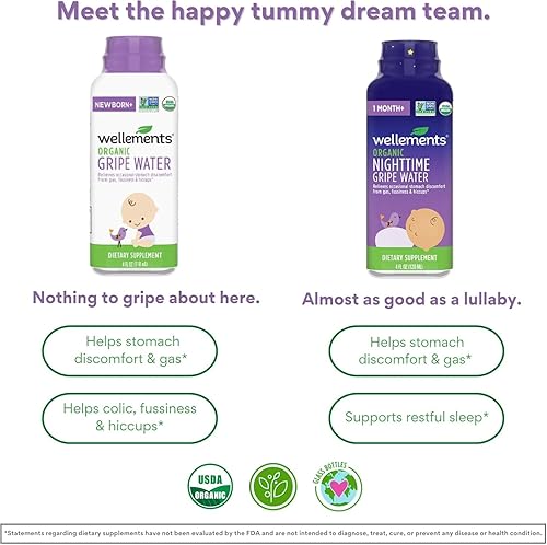 Wellements Probiotic Drops Wellements Organic Nighttime Gripe Water - 4 ...
