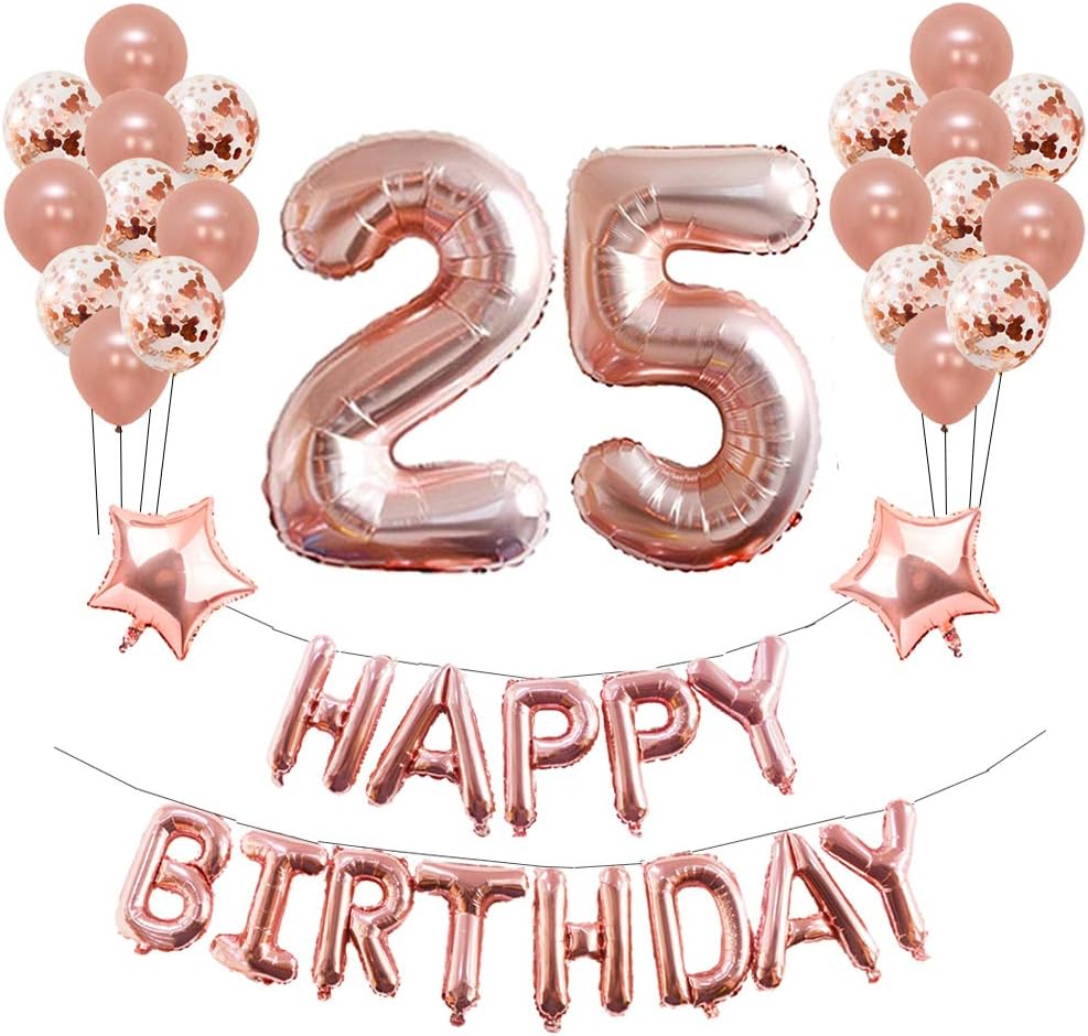 Yoart 25th Birthday Decorations Rose Gold For Girl Women Birthday Party yoart-25th-birthday-decorations-rose-gold-for-girl-women-birthday-party