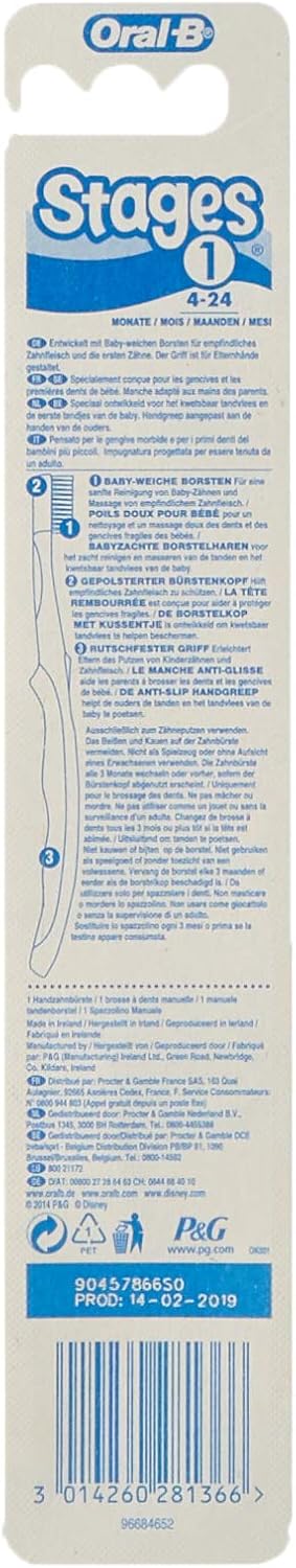 Oral-B Stage 1 Baby’s Toothbrush (0-2 years) Pack of 12 – BigaMart