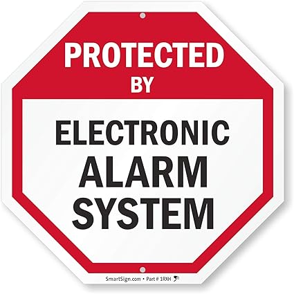 SmartSign "Protected by Electronic Alarm System" Sign | 10" x 10 ...