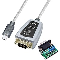 DTECH 4 Feet USB to RS422 RS485 Serial Port Converter Adapter Cable with FTDI Chip Supports ...