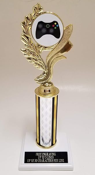 Amazon.com : Video Game Controller X Single Post 12" Trophy- Free ...