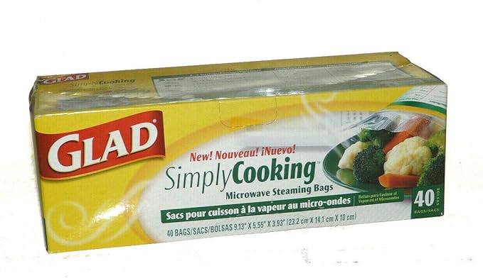 Amazon.com: GLAD Simply Cooking Microwave Steaming Bags (40 Count ...