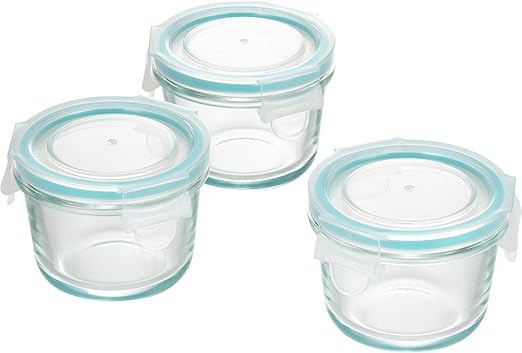 Amazon.co.jp : ヨシカワ ガラス保存容器 150ml 3PCS ミニ丸型 クリア 3点ロック式 グラスコンテナ SJ2719 : ホーム＆キッチン