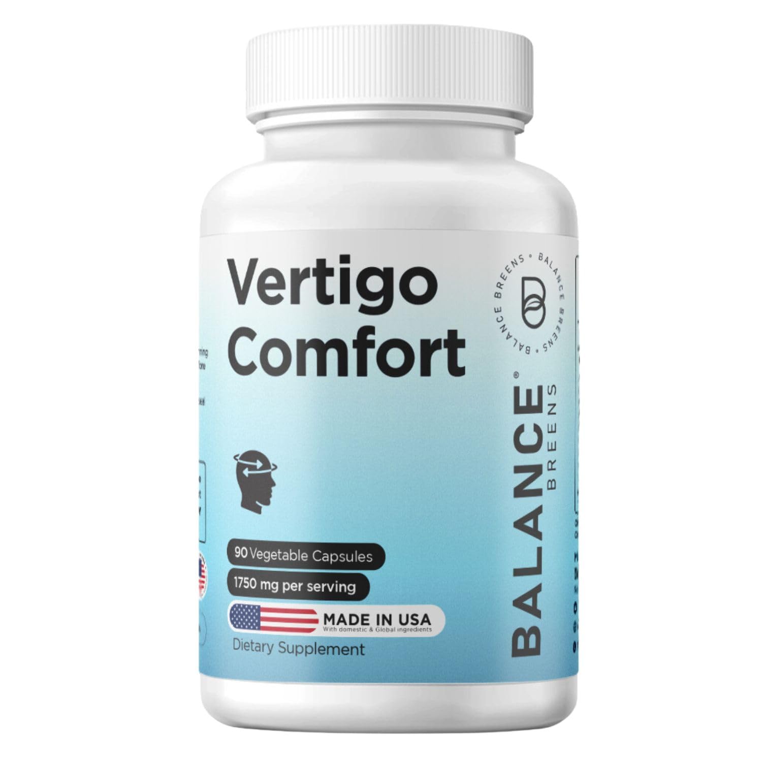 Vertigo Relief Supplement 1750mg, 90 Capsules - Natural Support for ...