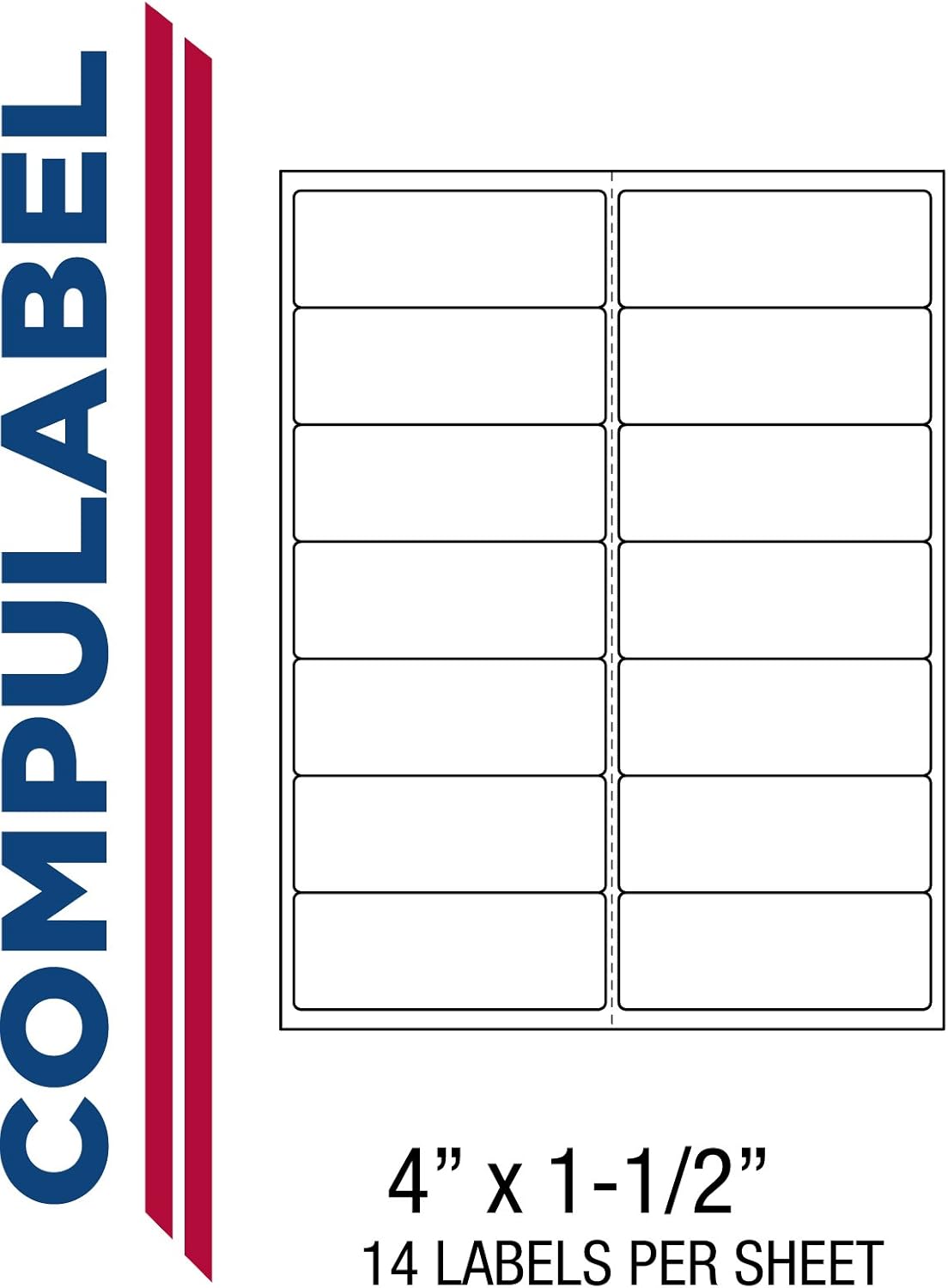 Amazon.com : Compulabel Mailing Labels for Laser and Inkjet Printers, 4 ...