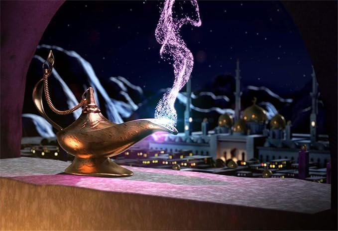 Amazon.com : Laeacco 10x6.5ft Aladdin's Wonderful Lamp Vinyl ...