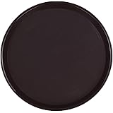 Amazon.com: Obstnny Black Plastic Serving Tray, 13.5" Round Food ...