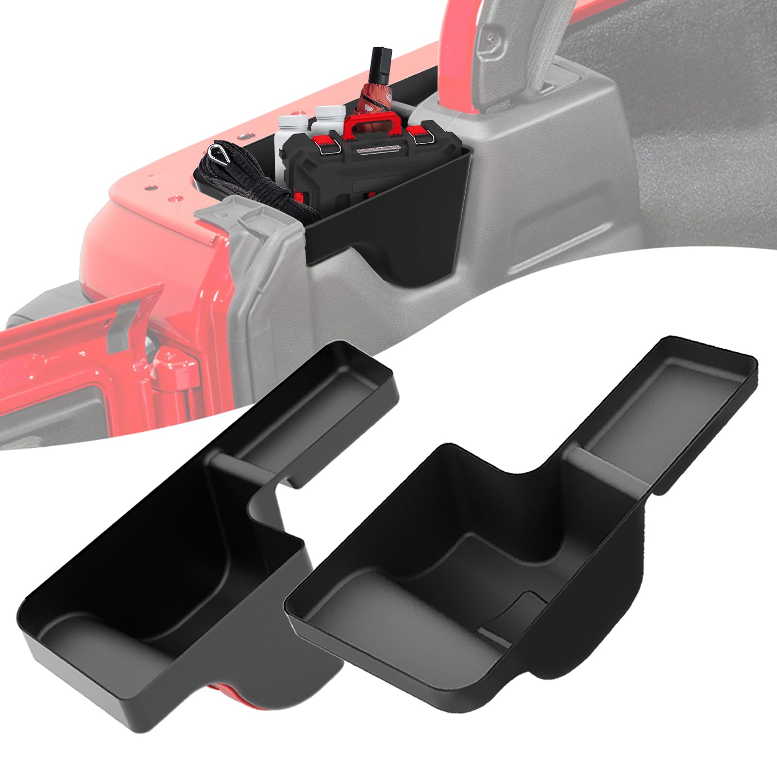 MIKKUPPA Wheel Well Storage Bin, Cargo Tray Rear Trunk Organizer ...