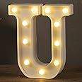Amazon.com: HXWEIYE LED Marquee Letters Lights Sign-U, Led Letters ...