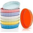 Amazon.com: Foraineam 8 Pack Porcelain Ramekins, 6 Ounce Oval Baking ...