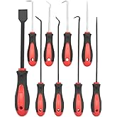 KEZE 11Pcs Precision Pick & Hook Set with Scraper and Magnetic Telescoping Tool Kit for Remove ...