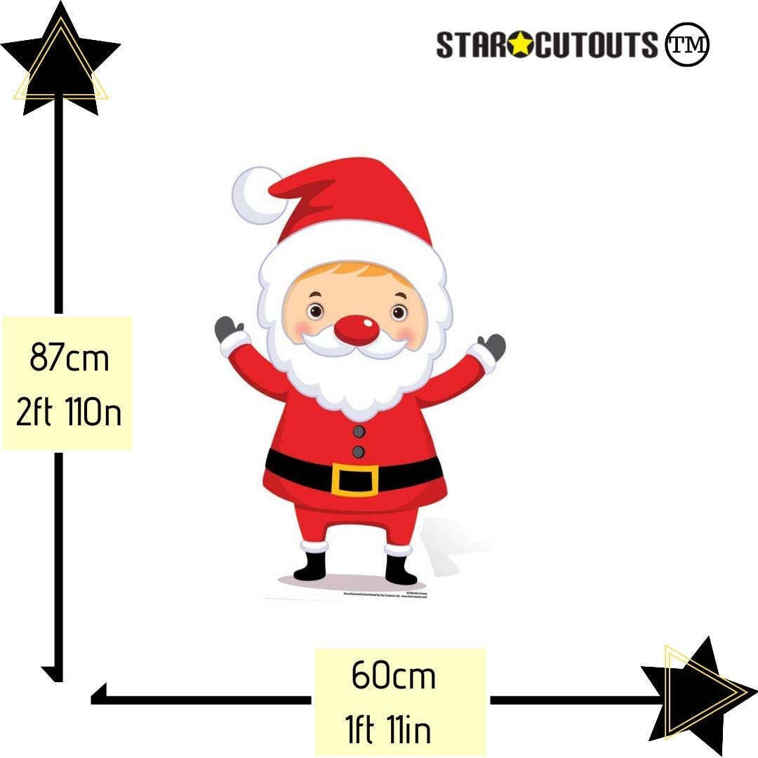 Star Cutouts Ltd SC984 Mini Santa Cardboard Cutout/Stand Up/Standee ...