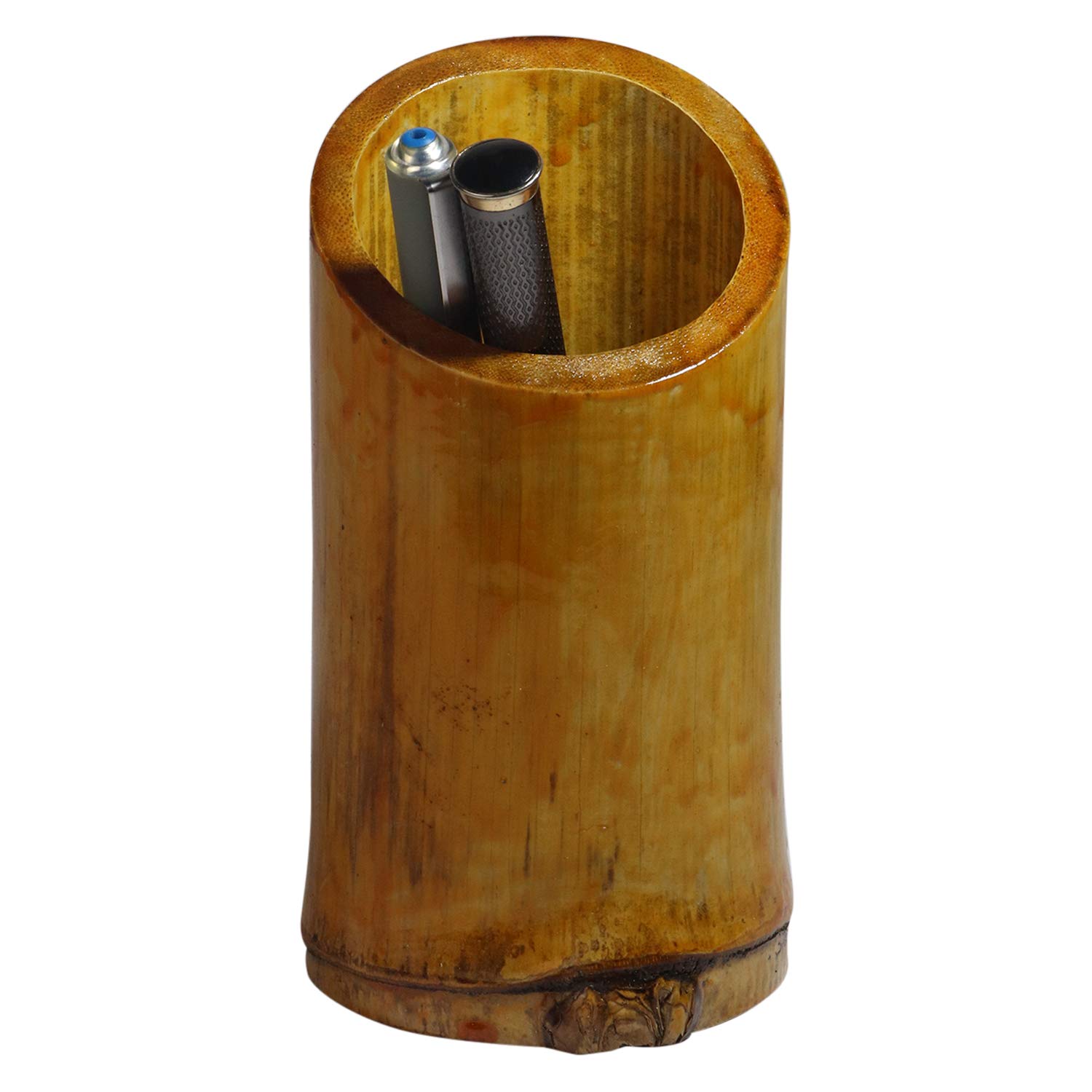 Premium Wooden Handcrafted Pen Stand for Office Table Desk Organizer ...