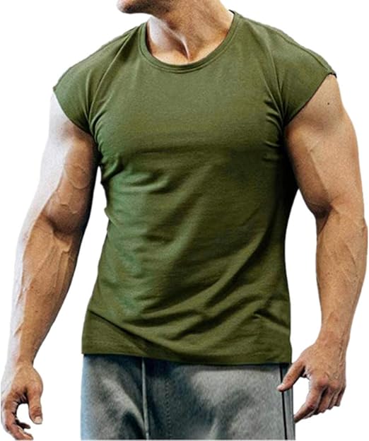 Short Sleeve Men's T-Shirt Muscle Fitness Men's T-Shirt Large Men's wear: Amazon.co.uk: Clothing