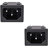 Amazon.com: JSADZKJ IEC320 C14 Panel Mount Adapter Plug C14 Male 3Pin ...