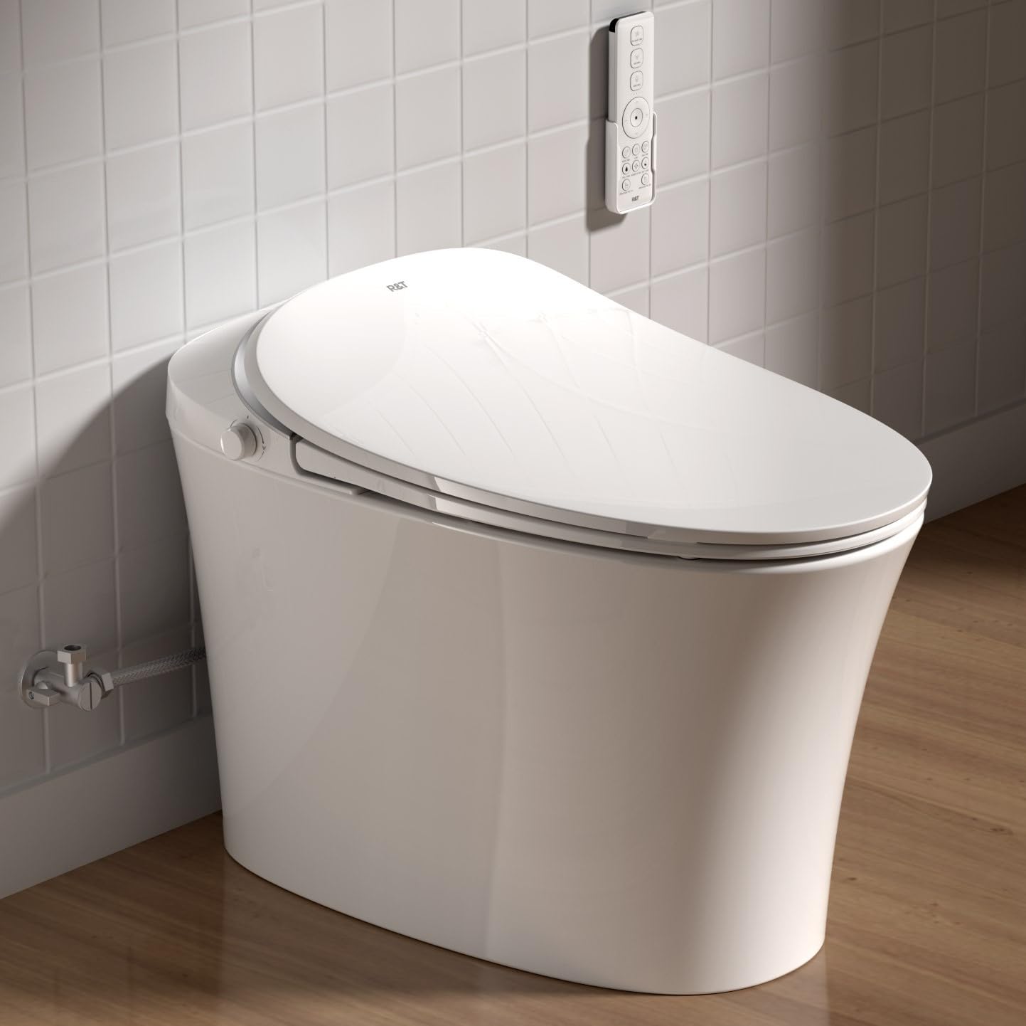 R&T C2 Smart Bidet Toilet with Tank, Auto Open & Flush, Foot Sensor ...
