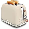 Amazon.com: Toaster 2 slice, KitchMix Retro Stainless Steel Toaster ...