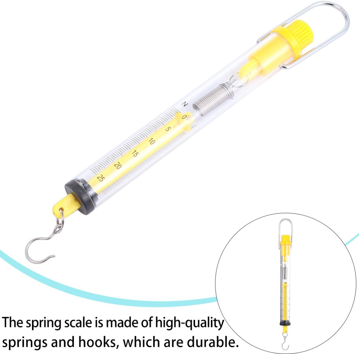 TEHAUX 2pcs Plastic Spring Scale Newton Force Meter Spring Scale ...