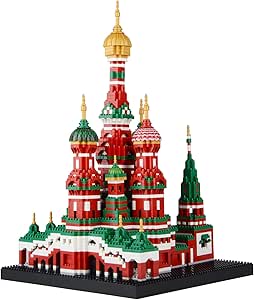 Amazon.com: Geniteen Building Block Set, Saint Basil's Cathedral Architecture Model Micro Mini ...
