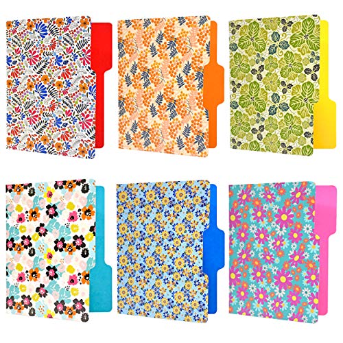 MAKHISTORY Decorative File Folders - 12Packs, Two-Tone Cute File ...