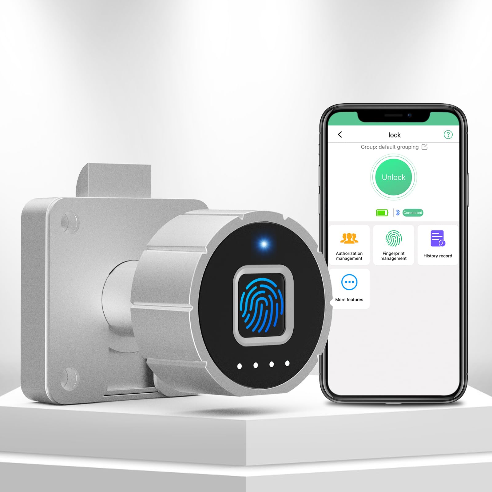 Pothunder Fingerprint Cabinet Cam Lock, 3/4" (20mm) Long Cabinet Cam ...