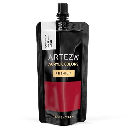 ARTEZA Acrylic Paint Cold Gray Color (120 ml Pouch, Tube), Rich Pigment ...