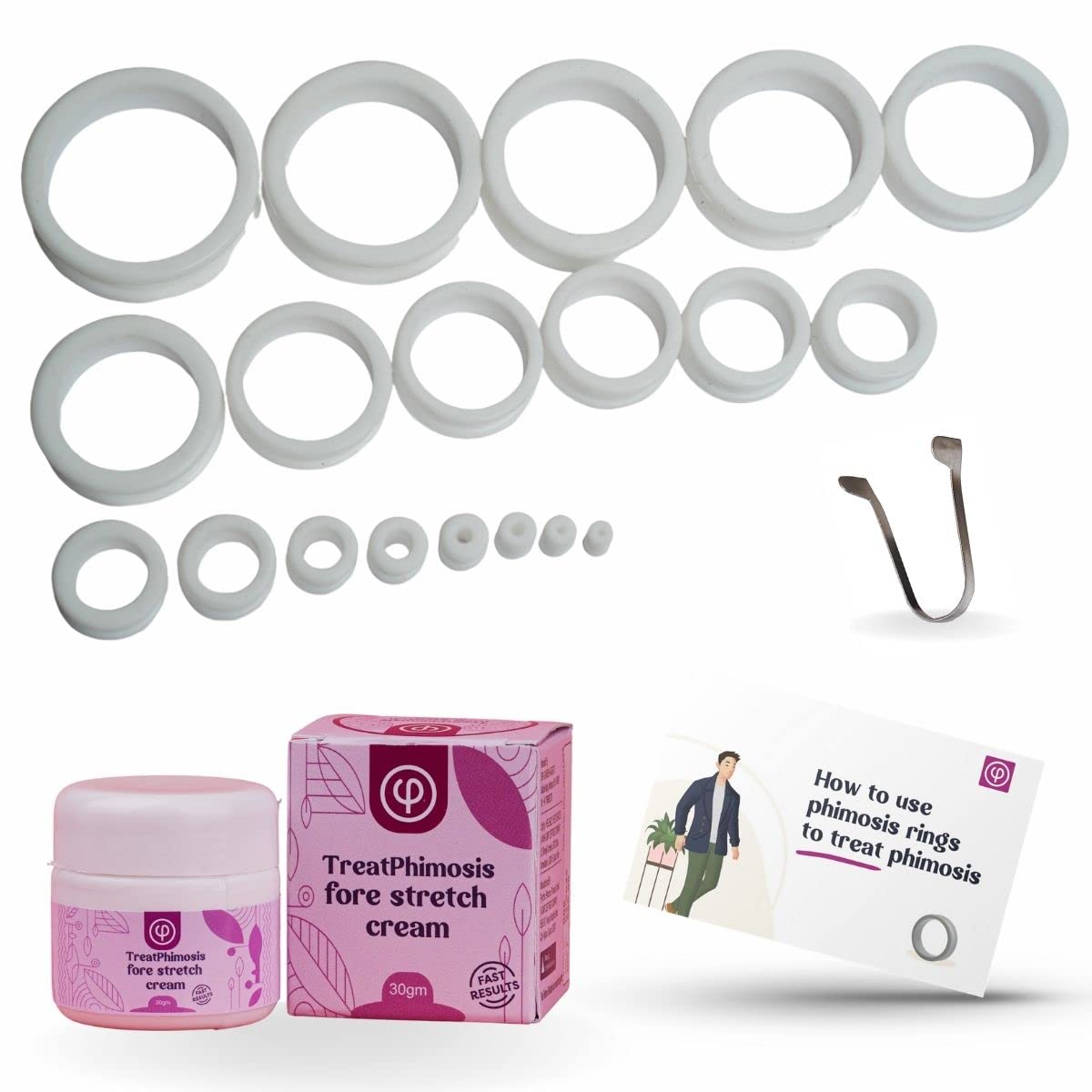 Vajraang Phimosis Stretching Rings (20 Rings Set) with Fore-Stretch ...