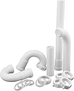 Plumb Craft Complete Bathroom Sink Drain Repair Kit, White (15 Piece ...