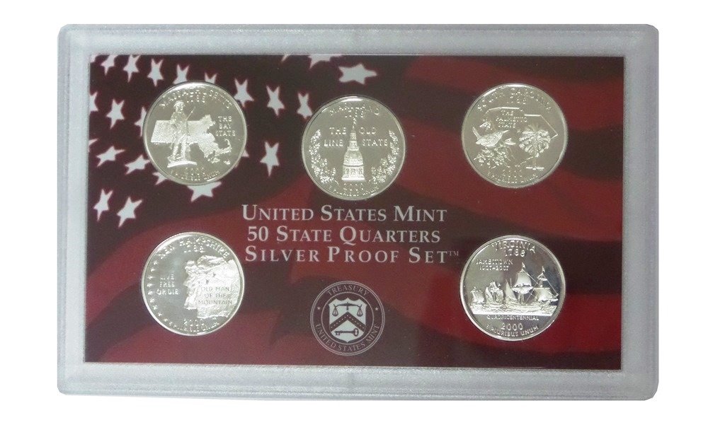 2000 Silver Proof State Quarter 5-pc. Set at Amazon's Collectible Coins ...